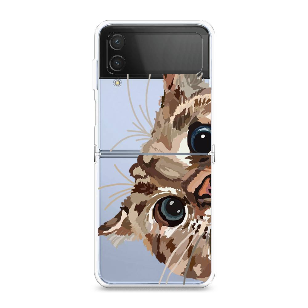 Чехол на Samsung Galaxy Z Flip 4 "Любопытный кот"