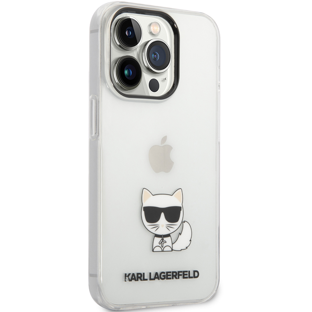 Панель-накладка Karl Lagerfeld PC/TPU Choupette Body Hard Transparent/Black для iPhone 14