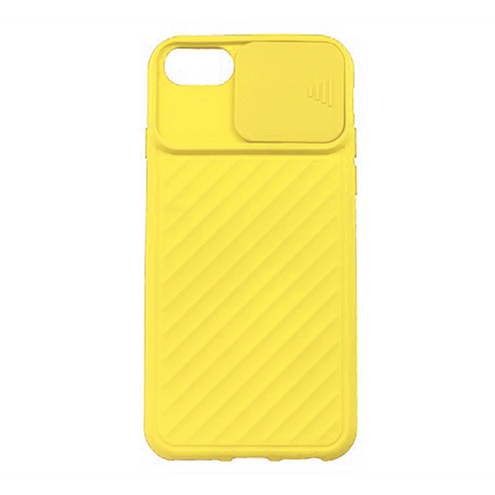 Чехол силиконовый для iPhone SE 2020 / 7 / 8 с защитой для камеры желтый