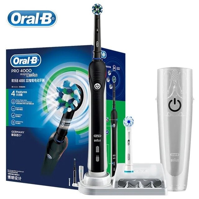 Электрическая зубная щетка Oral-B Pro 4000 черный