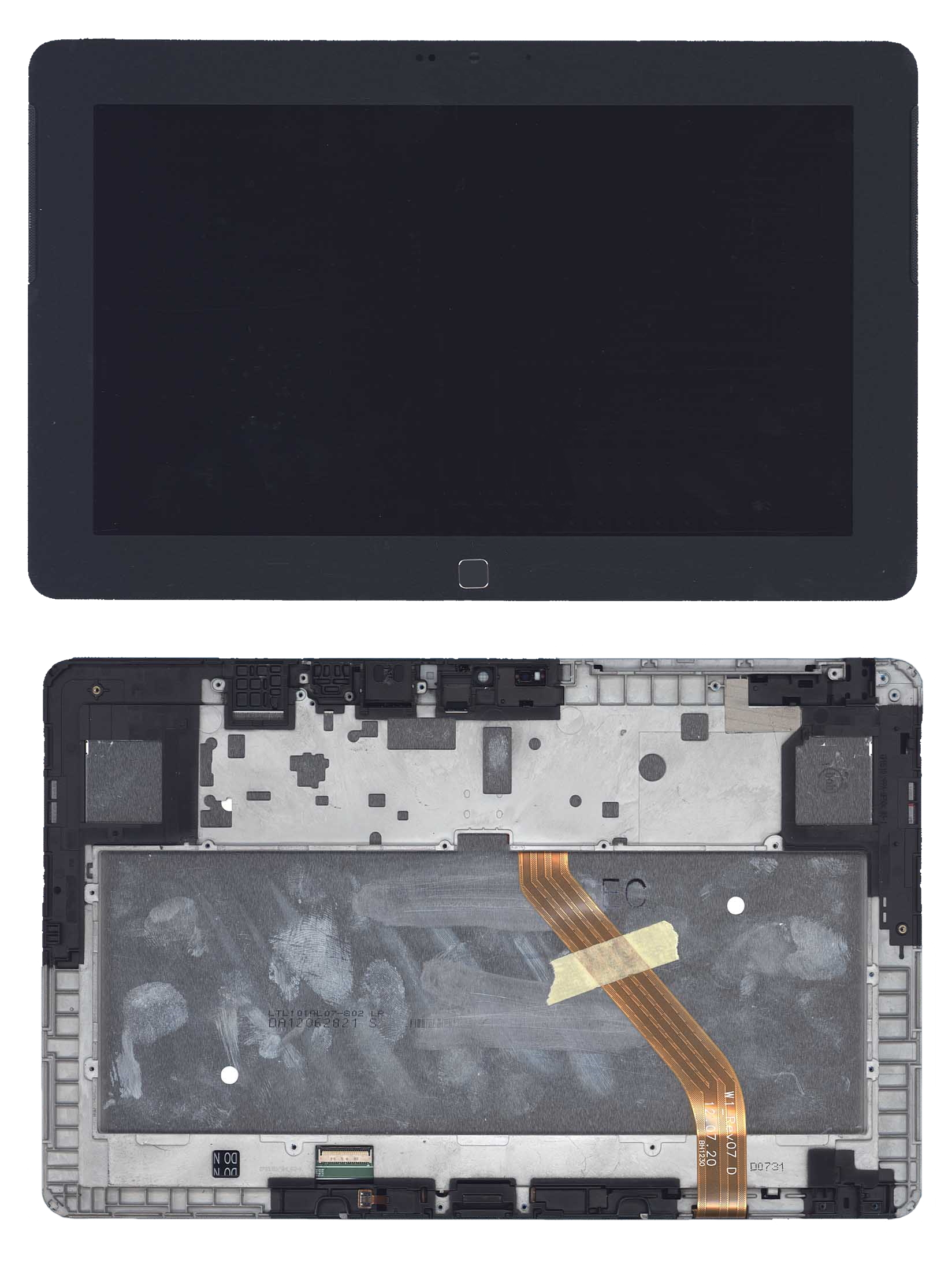 Модуль (матрица + тачскрин) для Samsung ATIV Tab GT-P8510 черный с рамкой