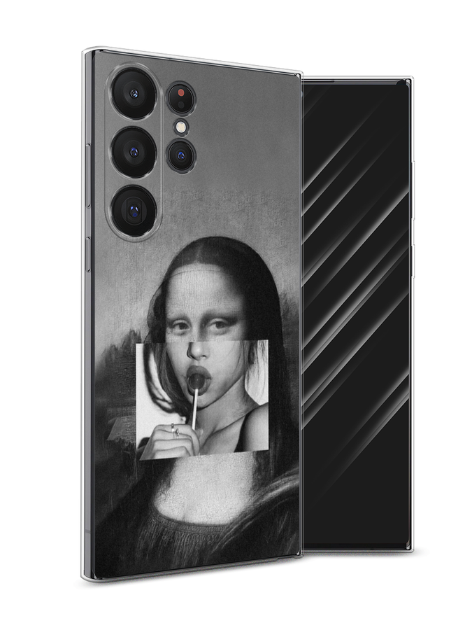 Чехол Awog на Samsung Galaxy S23 Ultra 5G "Mona Lisa sucking lollipop"