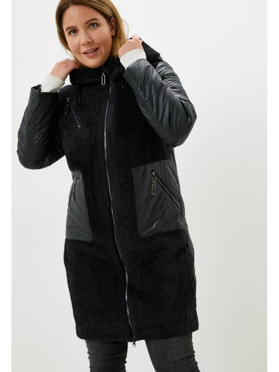 Пальто женское Daigan 91028-N черное 50 RU