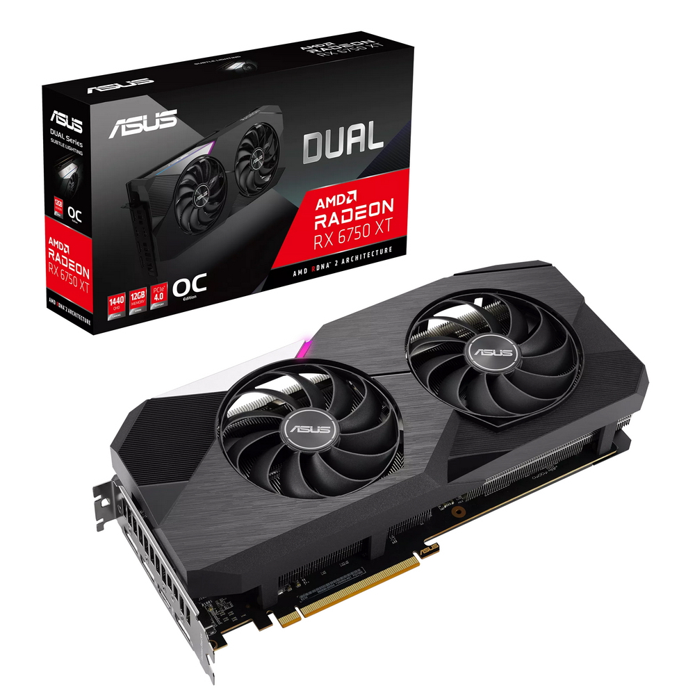 Видеокарта ASUS AMD Radeon RX 6750 XT DUAL