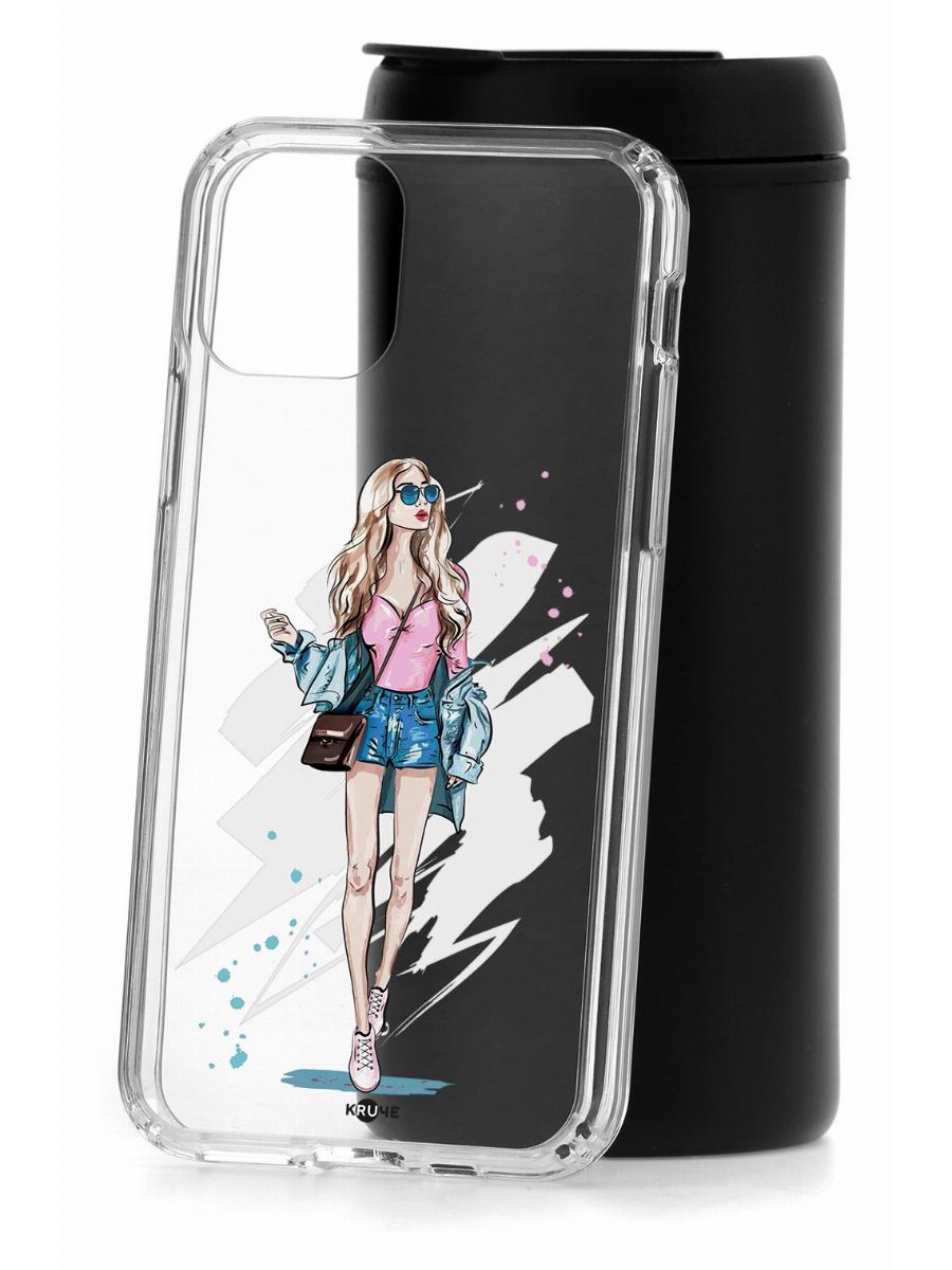 Чехол для iPhone 11 Pro Kruche Print Fashion Girl