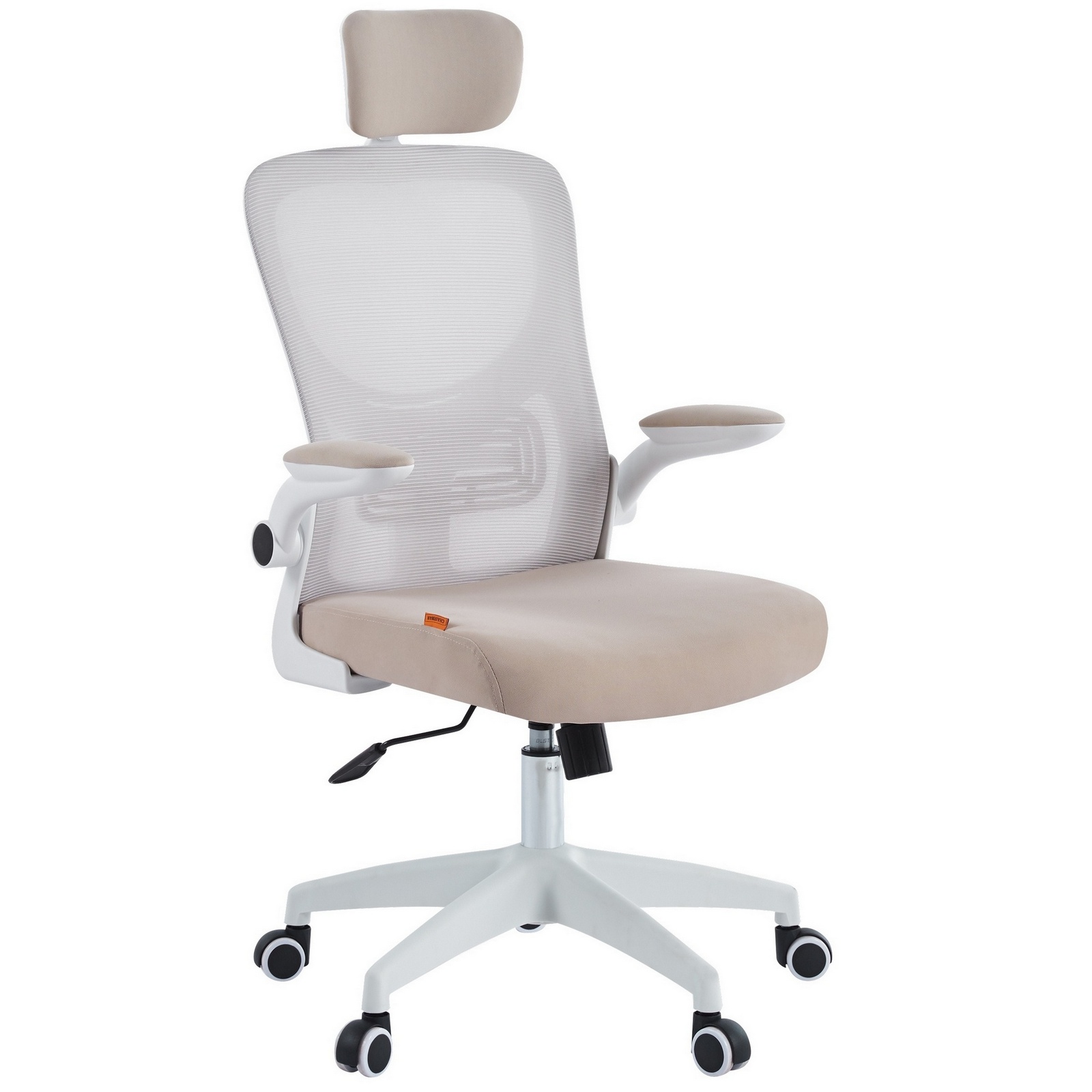 Компьютерное кресло CHAIRMAN CH 633, белый пластик, бежевый