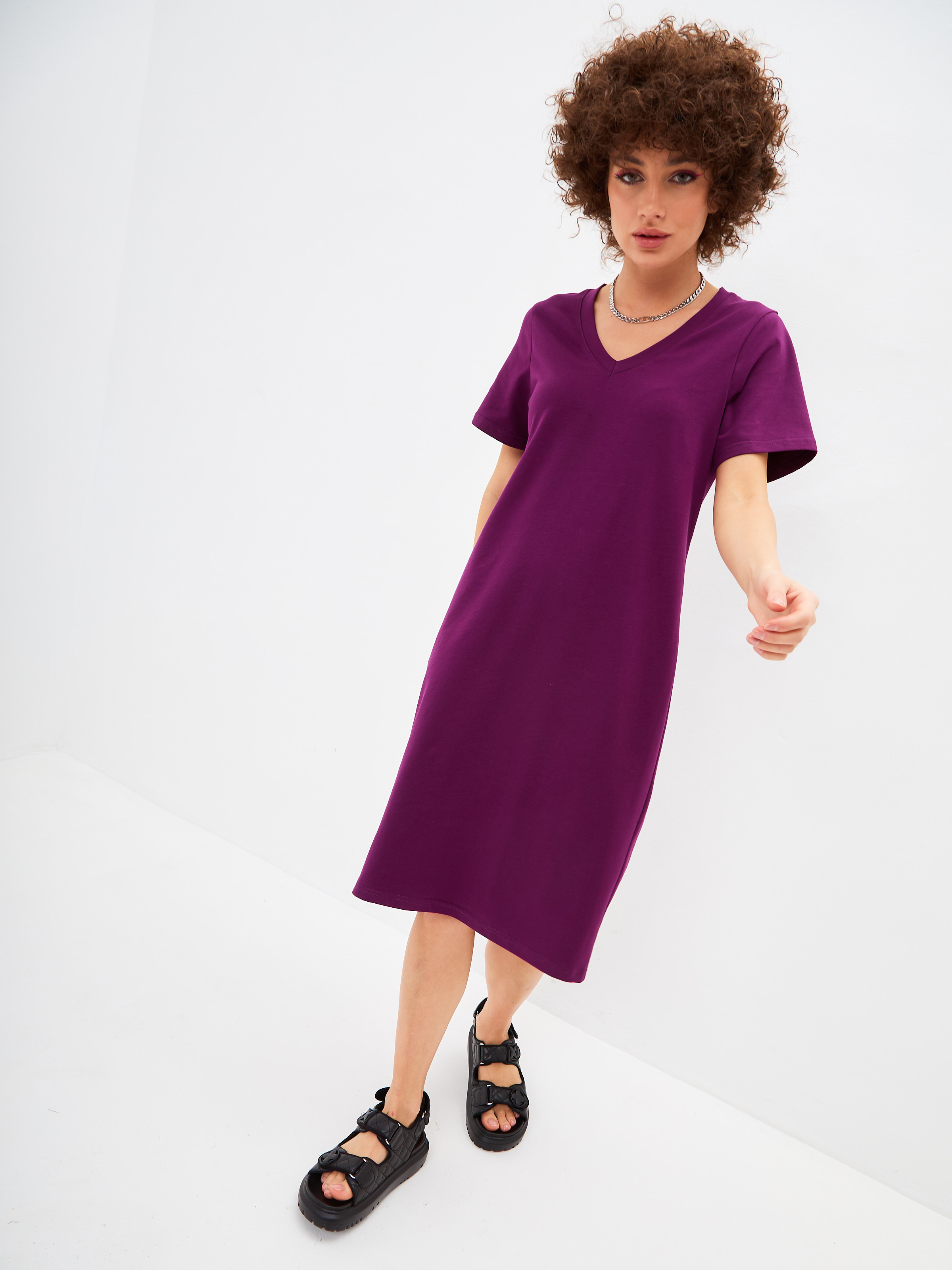 Платье женское Jonquil 211409 фиолетовое 2XL