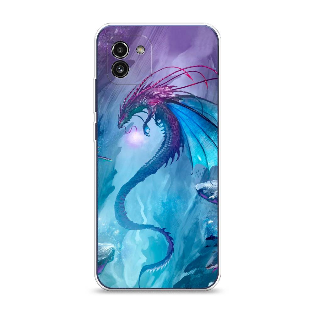 Чехол Awog на Samsung Galaxy A03 / Самсунг A03 "Водный дракон"