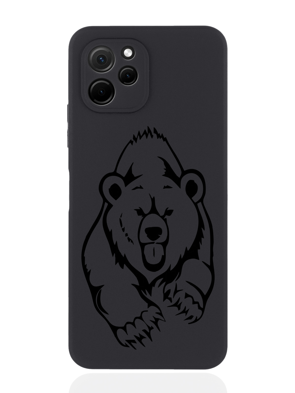 Чехол MustHaveCase для Huawei Nova Y61 Медведь черный