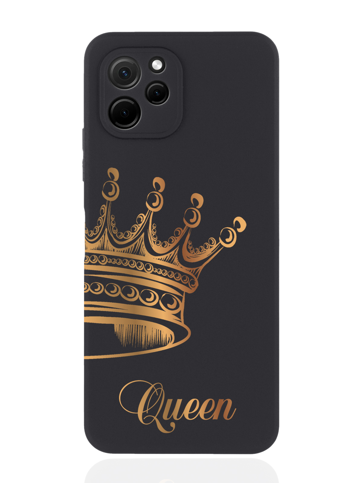 Чехол MustHaveCase для Huawei Nova Y61 Парный чехол корона Queen черный