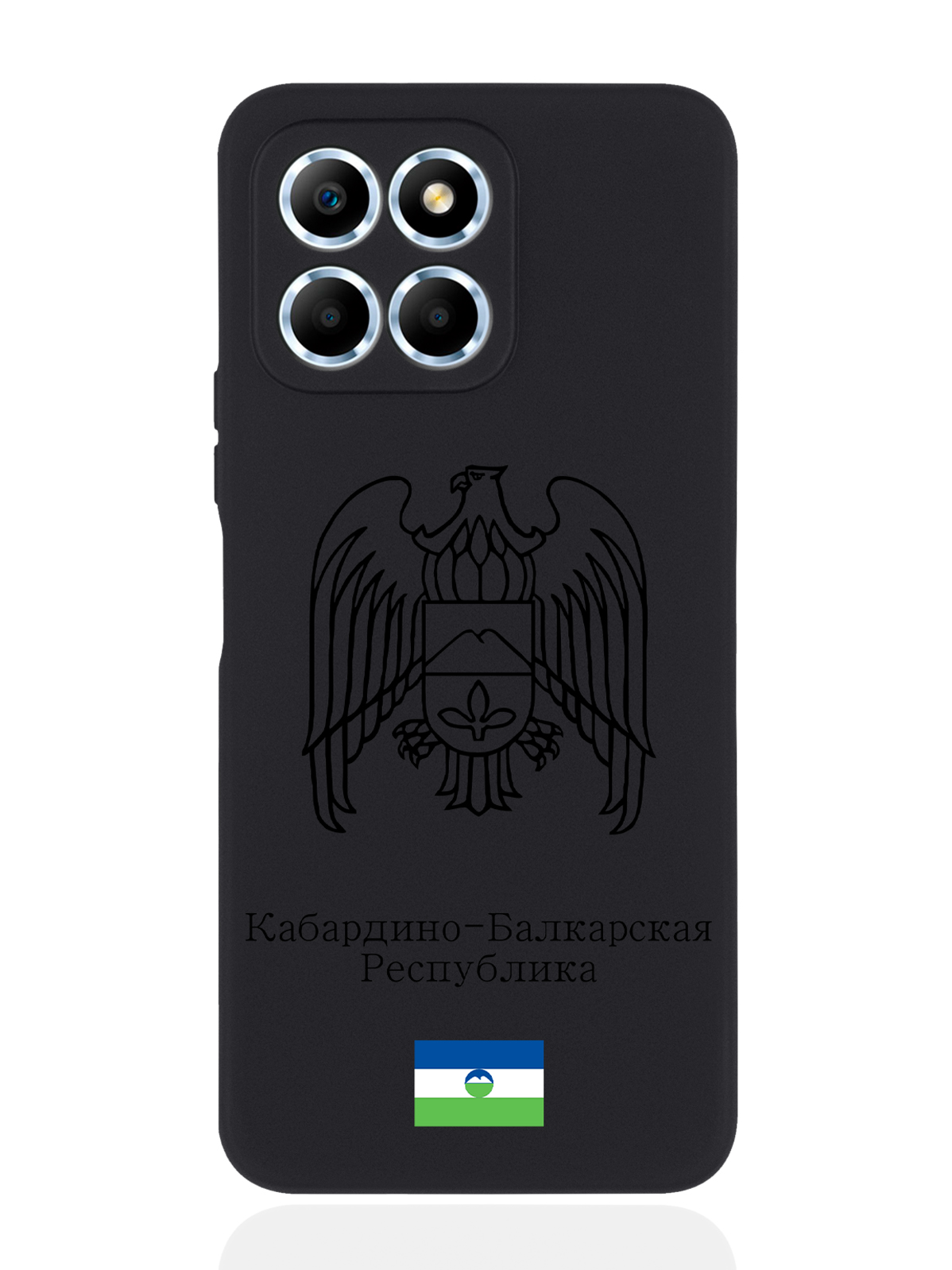 Чехол SignumCase для Honor X6 Черный лаковый Герб Кабардино-Балкарской Республики черный