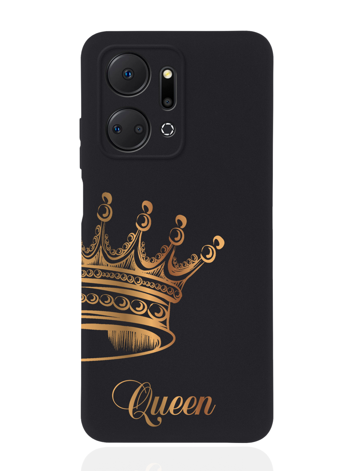 Чехол MustHaveCase для Honor X7a Парный чехол корона Queen черный