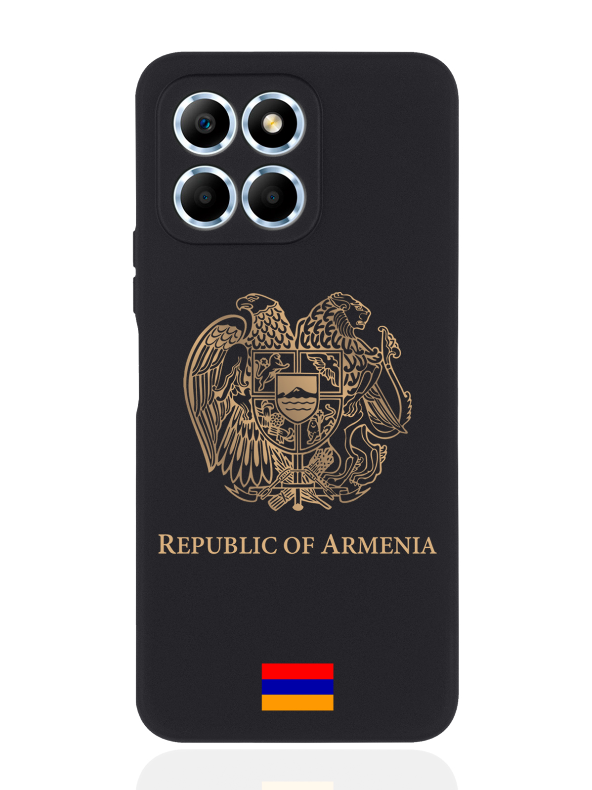 Чехол SignumCase для Honor X6 Золотой Герб Армении черный