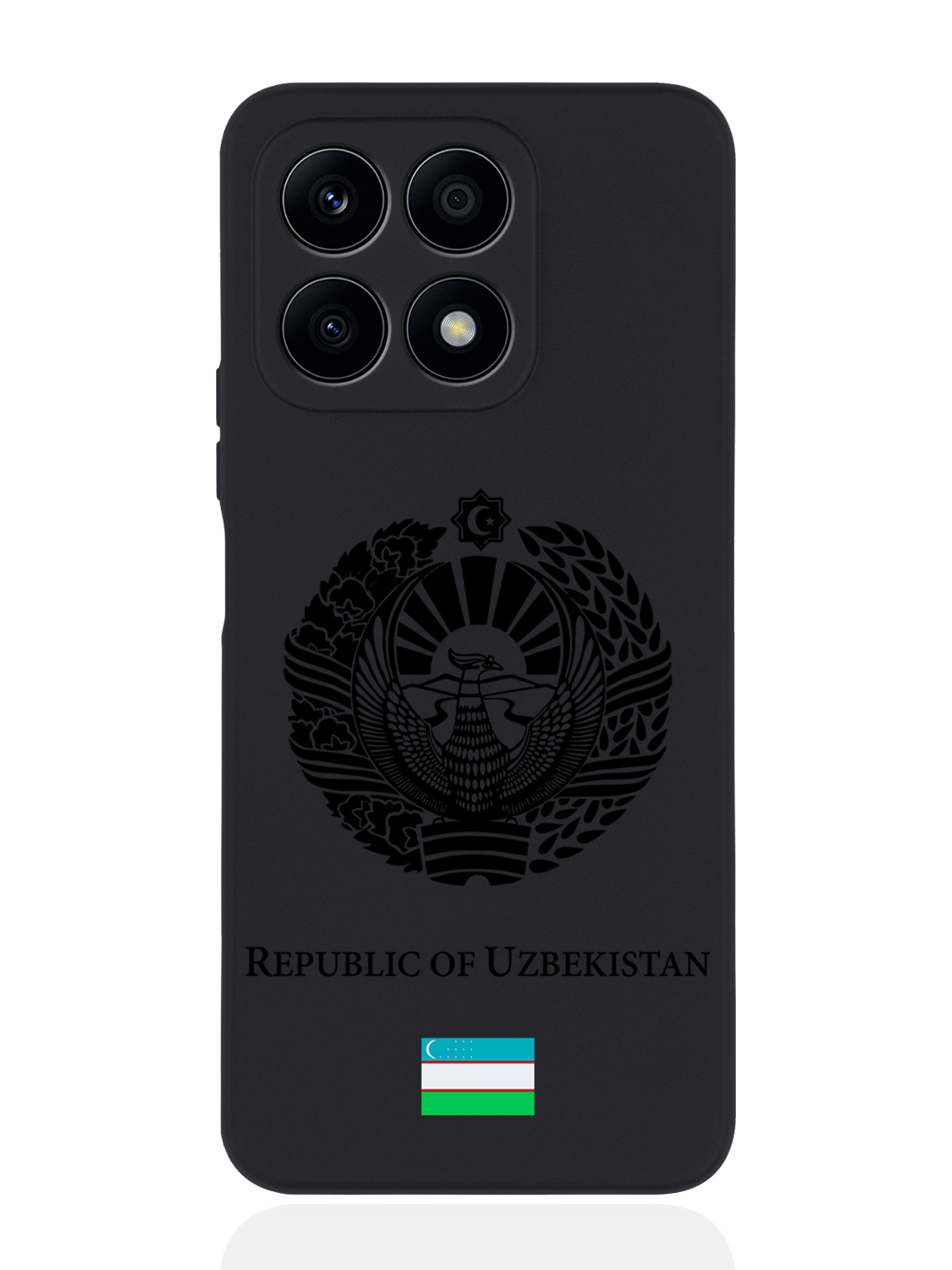 Чехол SignumCase для Honor X8a Черный лаковый Герб Узбекистана черный