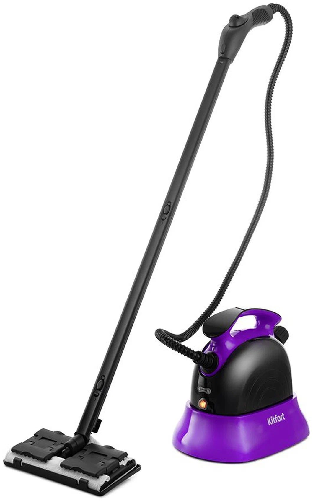 Паровой очиститель Kitfort КТ-9102-1 черный; фиолетовый