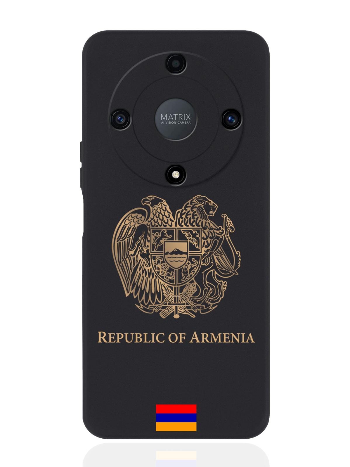 Чехол SignumCase для Honor X9a Золотой Герб Армении черный