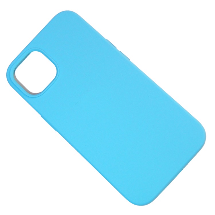Чехол для iPhone 13 силиконовый Soft Touch <светло-голубой> (премиум)