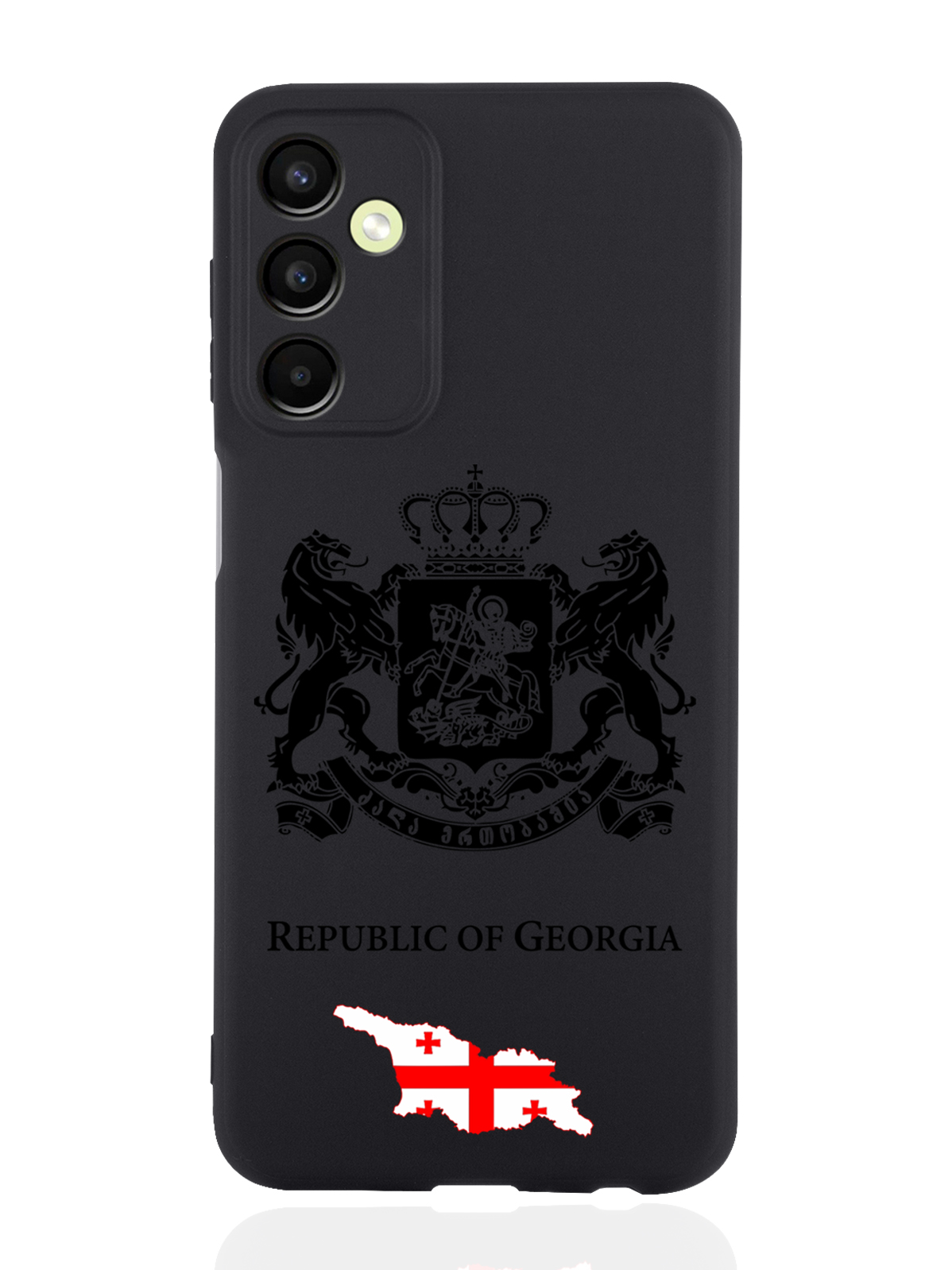 Чехол SignumCase для Samsung Galaxy A24 Черный лаковый Герб Грузии черный
