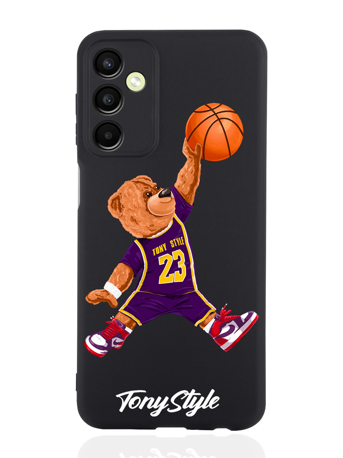 Чехол Tony Style для Samsung Galaxy A24 Tony Style баскетболист с мячом черный