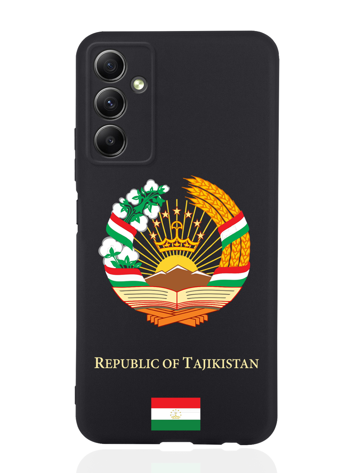 Чехол SignumCase для Samsung Galaxy A34 Герб Таджикистана черный