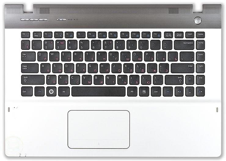 Клавиатура для ноутбука Samsung P330 серая топ-панель