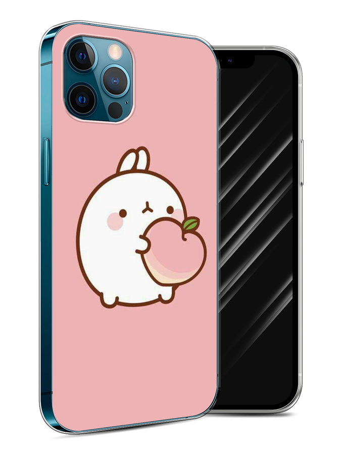 Чехол Awog на Apple iPhone 12 / Айфон 12 "Кролик с персиком"