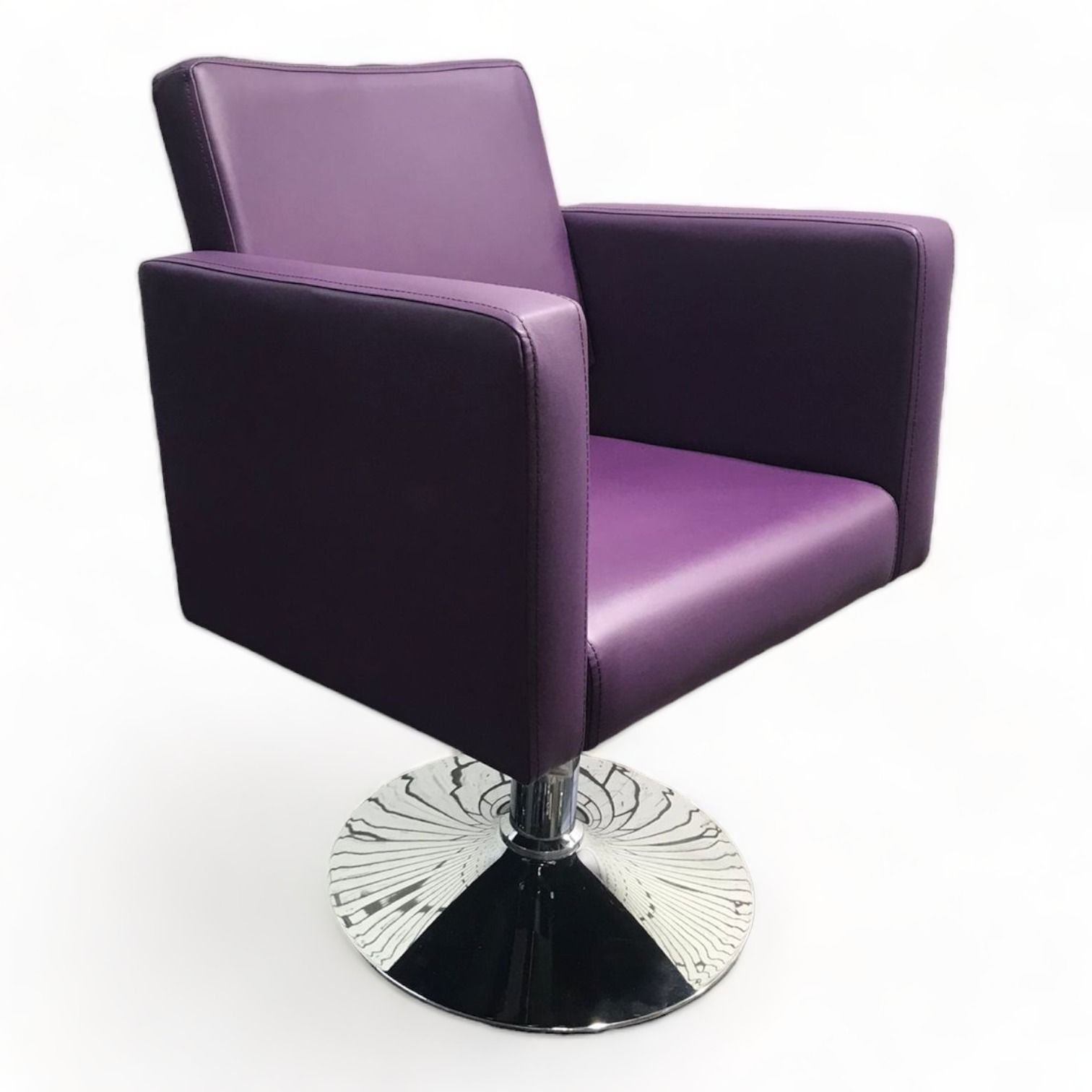 Парикмахерское кресло "Сири" , Фиолетовый, Гидравлика диск