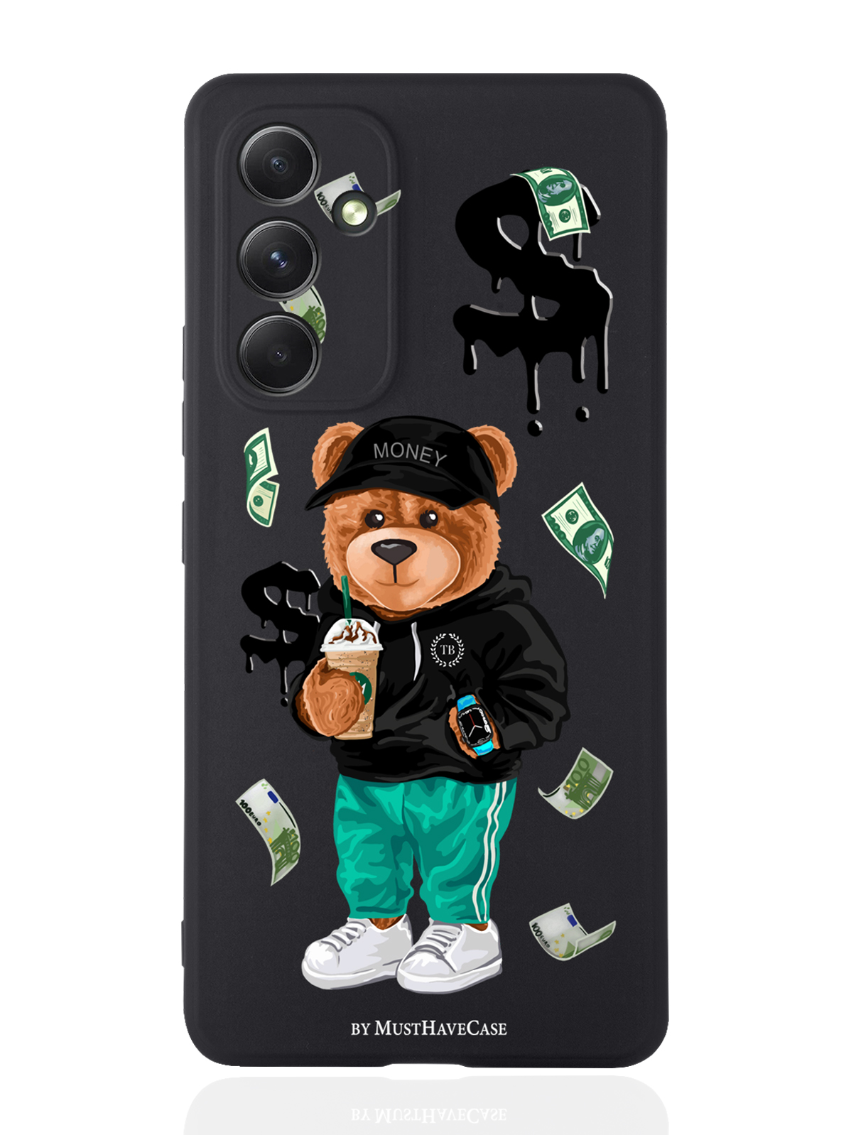 Чехол MustHaveCase для Samsung Galaxy A54 Мишка Тони черный