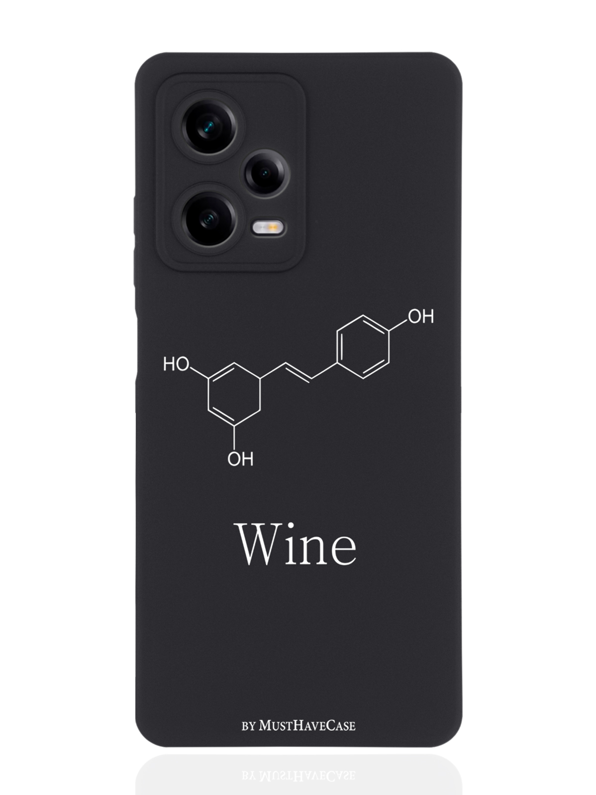 Чехол MustHaveCase для Xiaomi Redmi Note 12 Pro Молекула вина черный