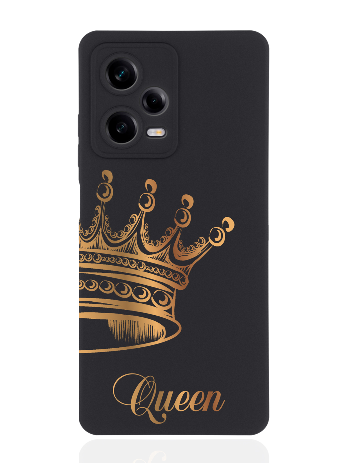 Чехол MustHaveCase для Xiaomi Redmi Note 12 Pro Парный чехол корона Queen черный