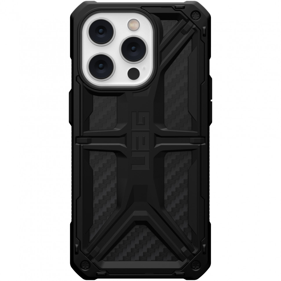 Чехол UAG Monarch Series для iPhone 14 Pro, Карбон (Carbon Fiber) (114034114242)