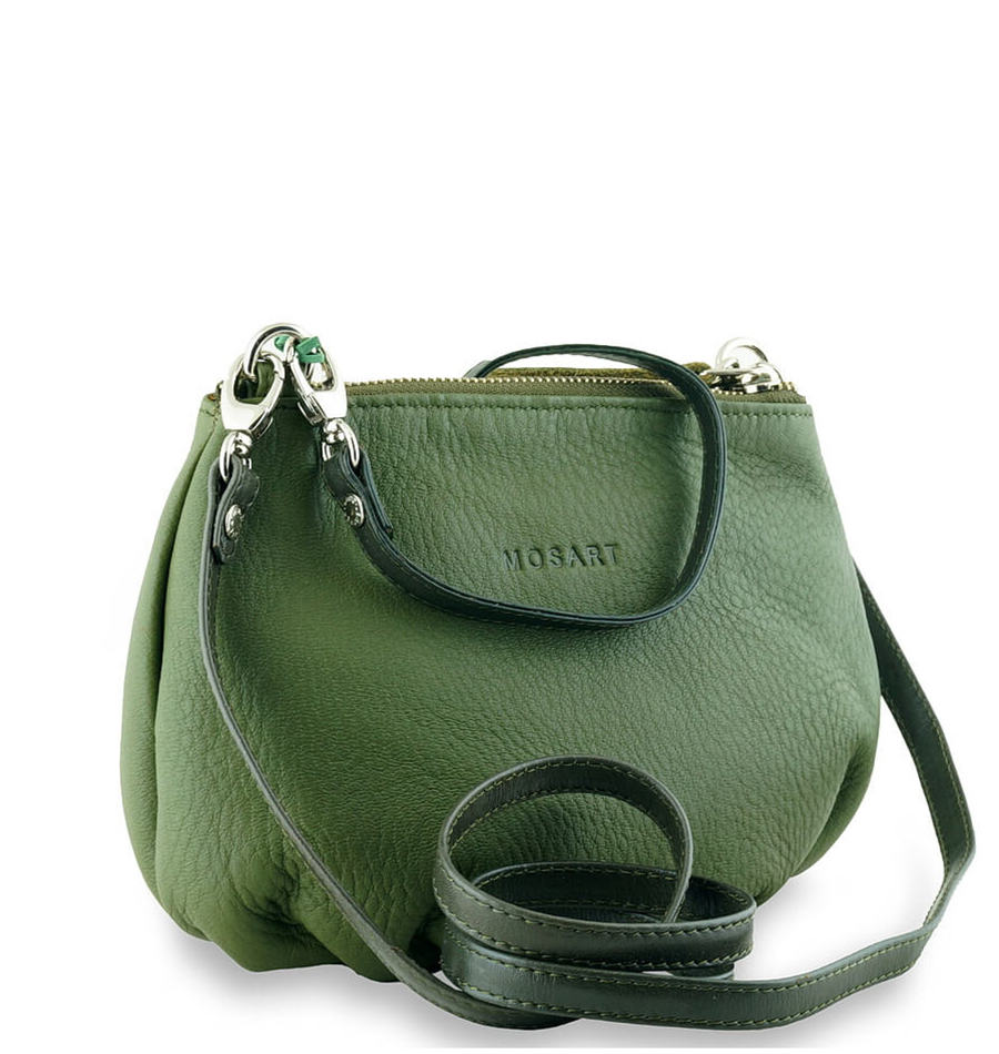 Сумка кросс-боди женская Exotic Leather 002, зеленый