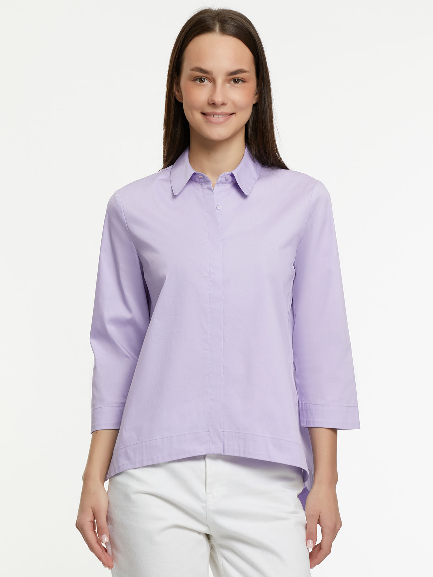 Рубашка женская oodji 13K11002-1B фиолетовая 36