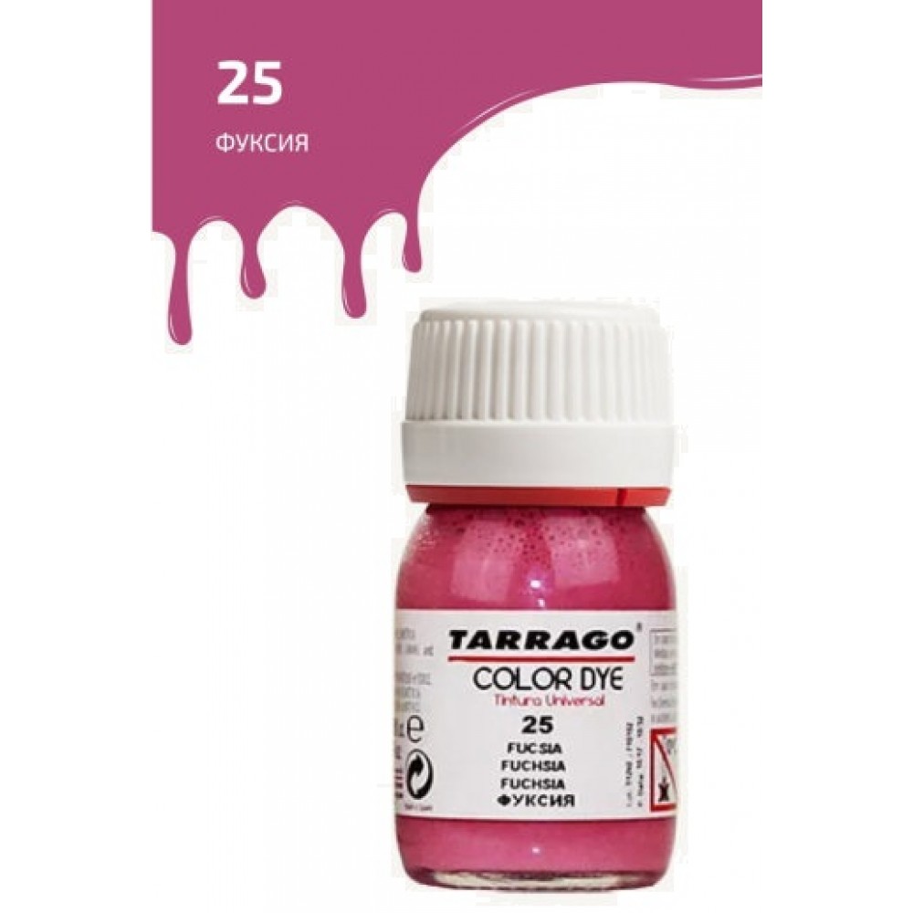 Краситель для всех видов гладких кож Tarrago COLOR DYE TDC01/025 фуксия 25 мл