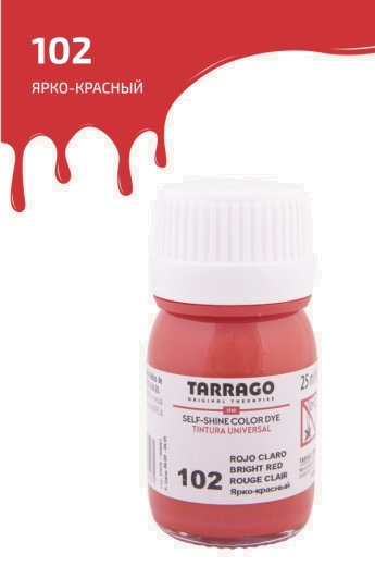 Краситель для всех видов гладких кож Tarrago COLOR DYE TDC01/102 ярко-красный 25 мл