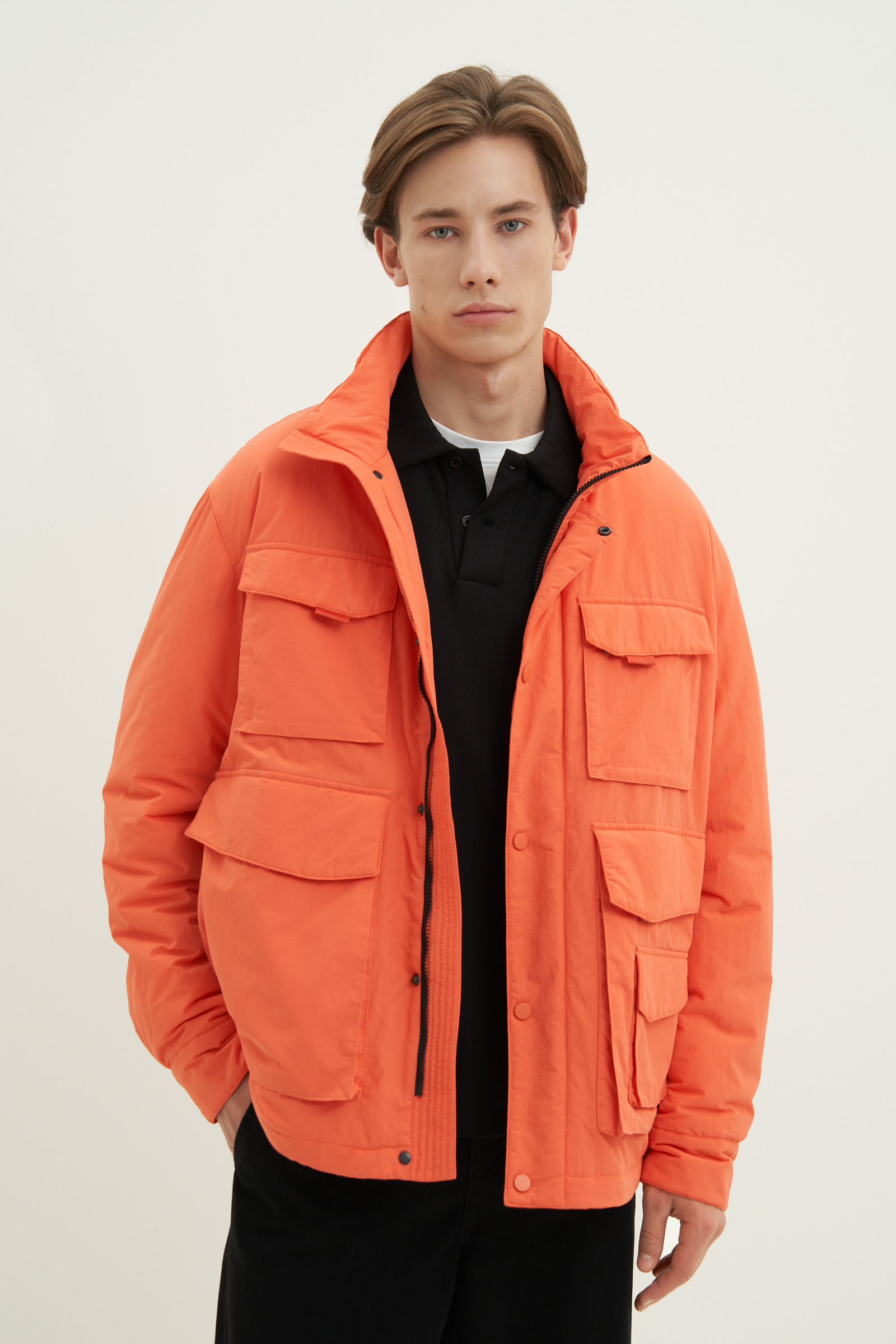 Куртка мужская Finn Flare FAD21005 оранжевая XL