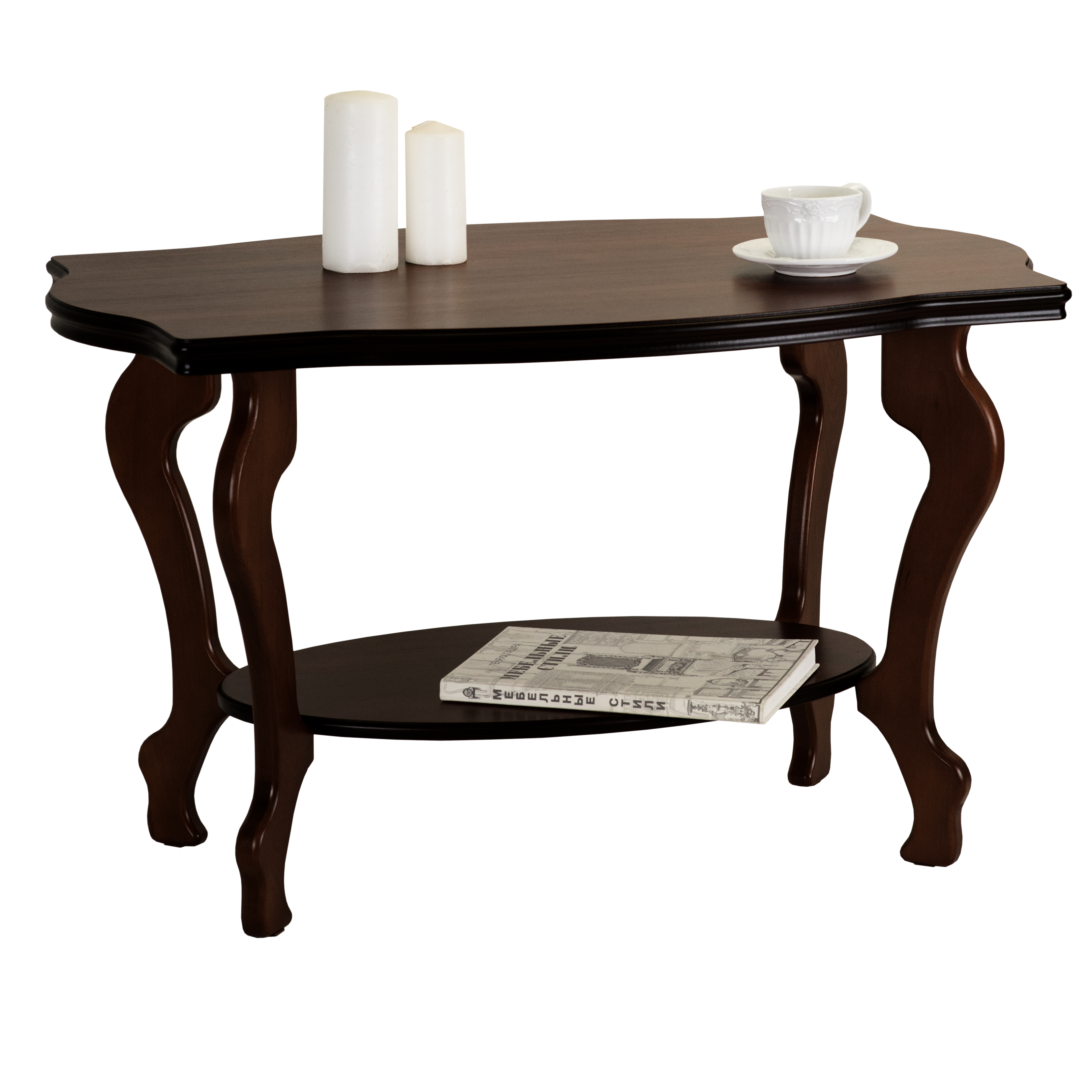 Журнальный столик Мебелик Берже 1 226 94х60х56 см, тёмно-коричневый