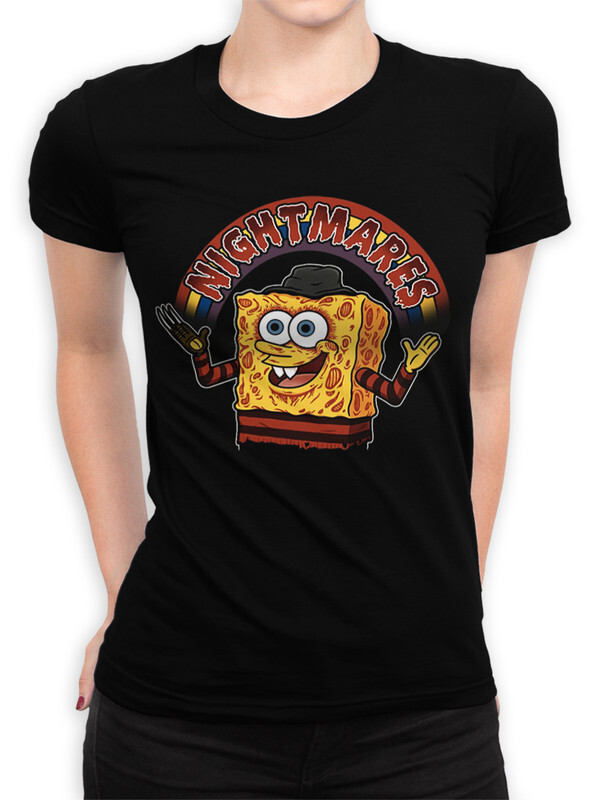 Футболка женская DS Apparel Губка Спанч Боб - Фредди Крюгер 322865-1 черная 3XL