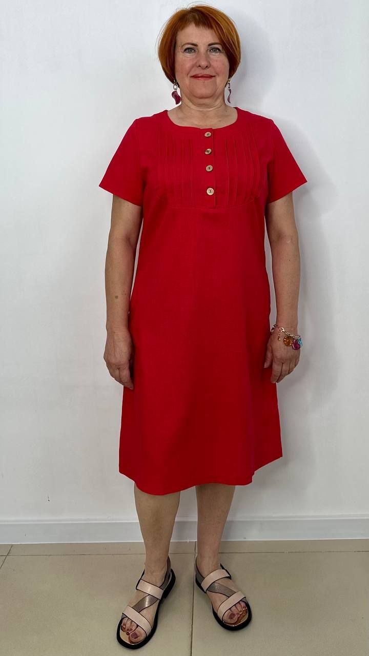 Платье женское Asen 71 красное 52 RU