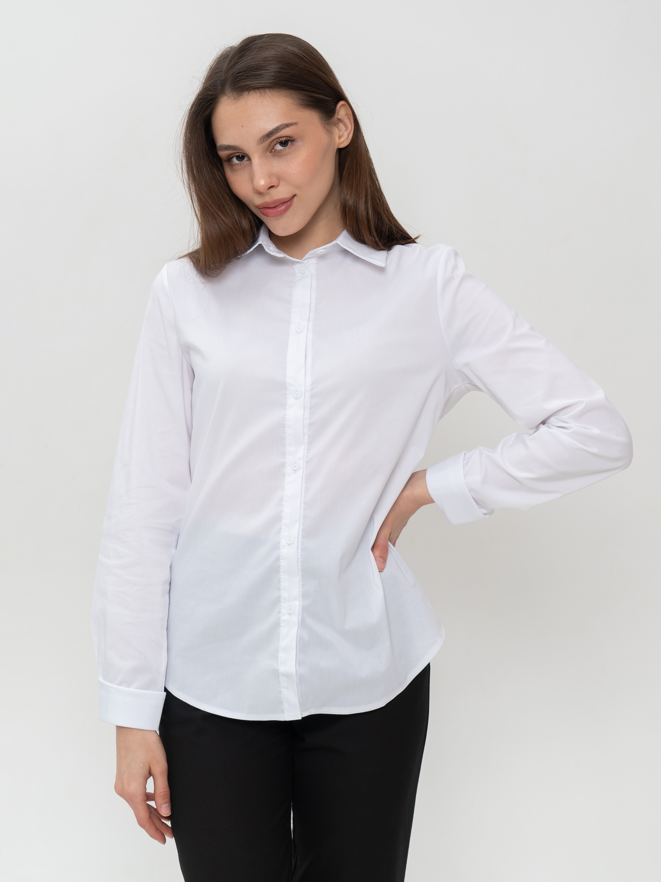 Рубашка женская luxury woman классическая белая 44