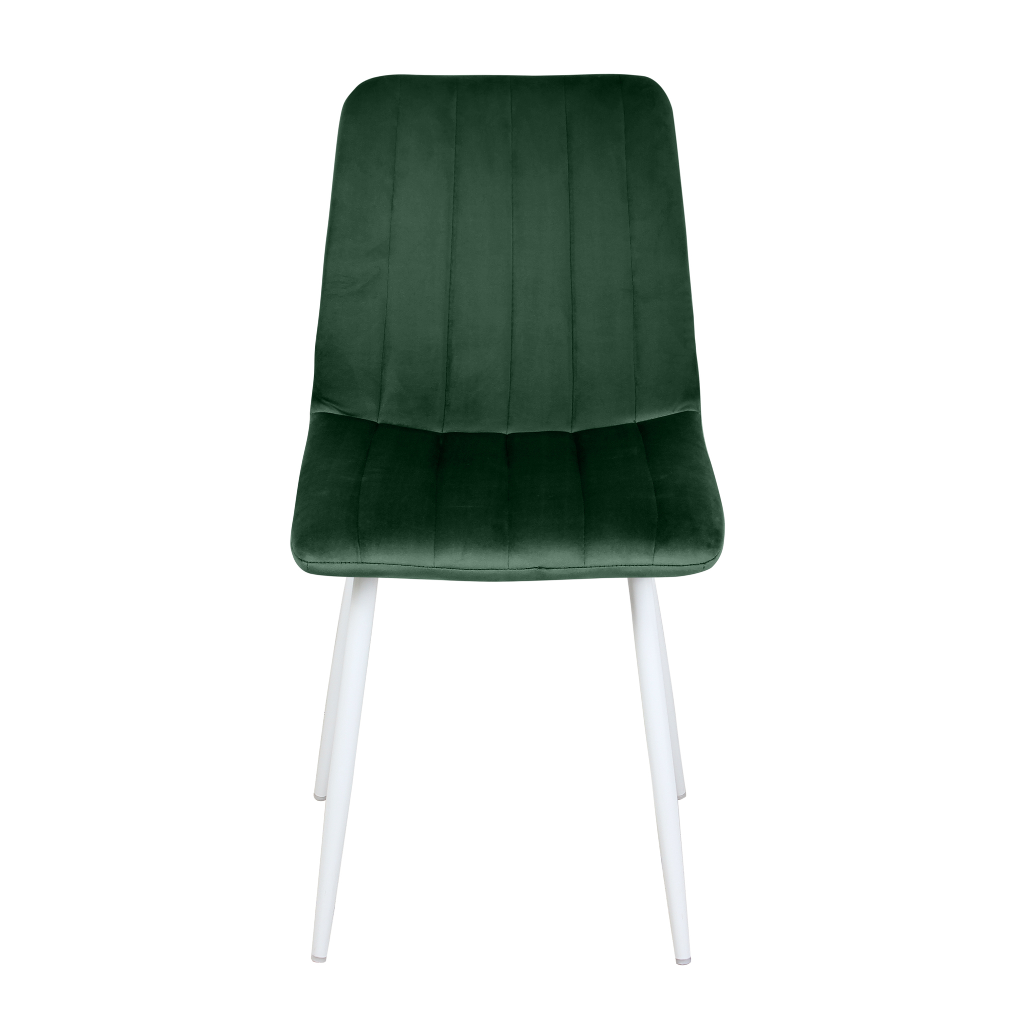 Стул обеденный Империя стульев Дублин White-РФ темно-зеленый велюр