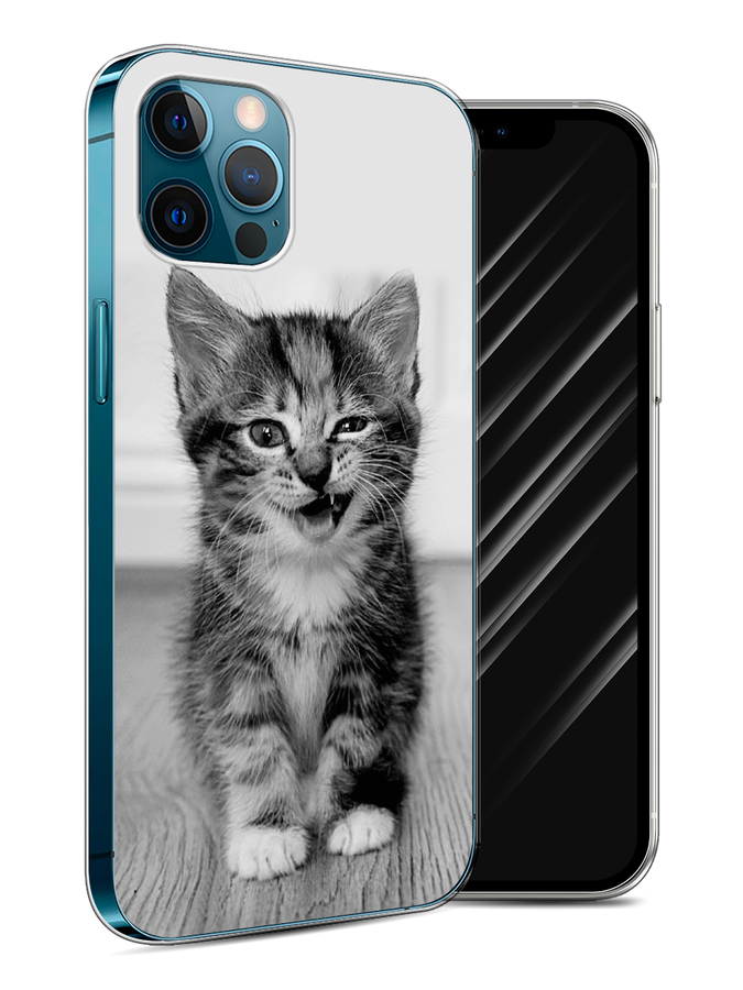 Чехол Awog на Apple iPhone 12 / Айфон 12 "Подмигивающий котенок"
