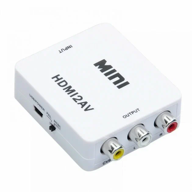 Конвертер переходник из HDMI в AV (HDMI2AV) / белый