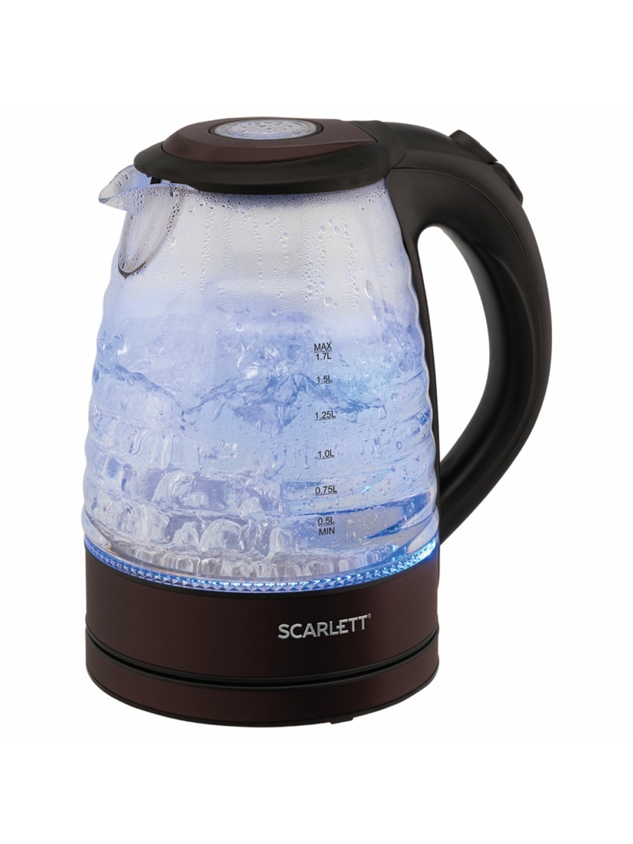 Чайник электрический Scarlett SC-EK27G97 1.7 л черный, прозрачный