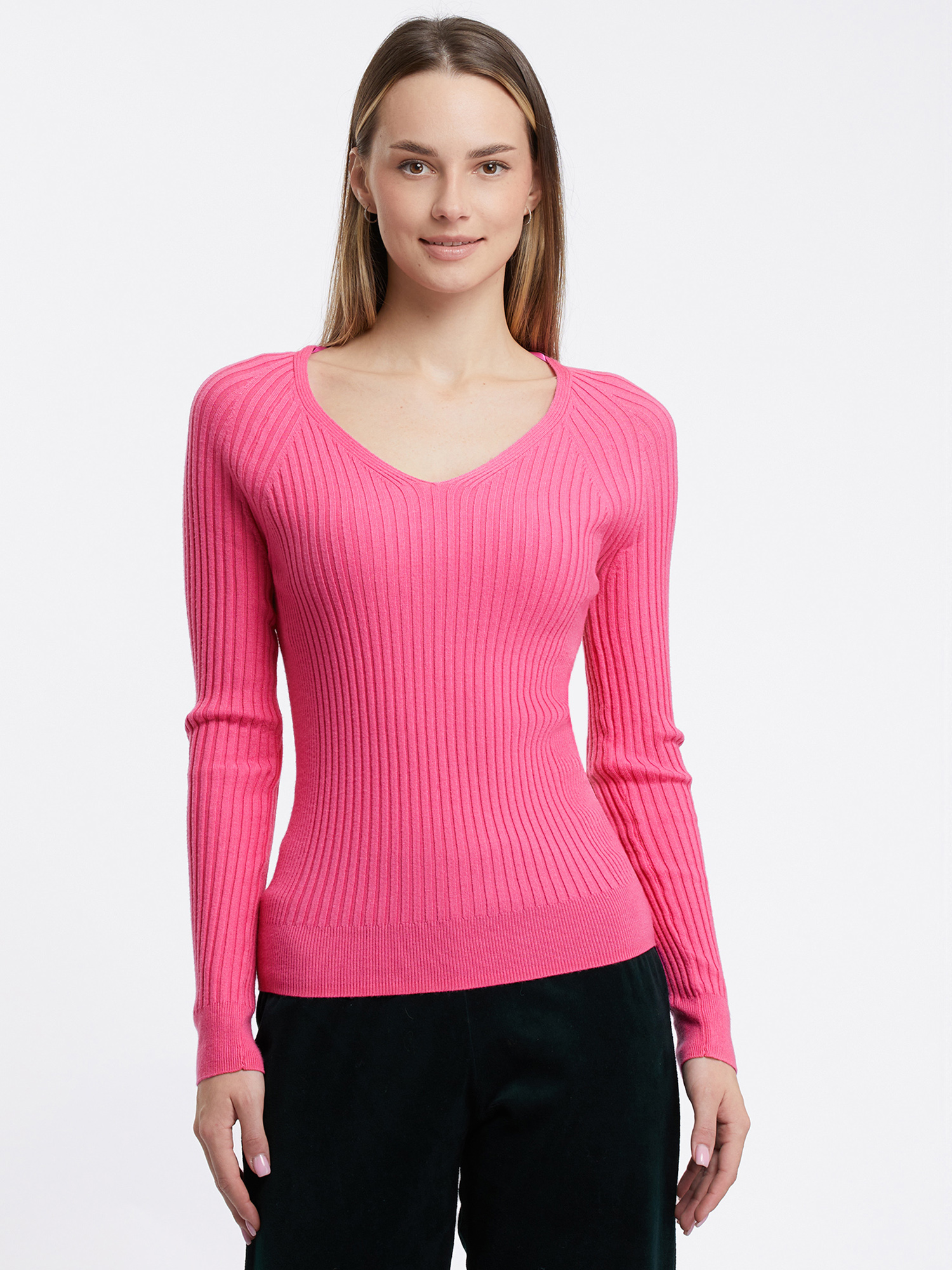 Пуловер женский oodji 63812692 розовый M