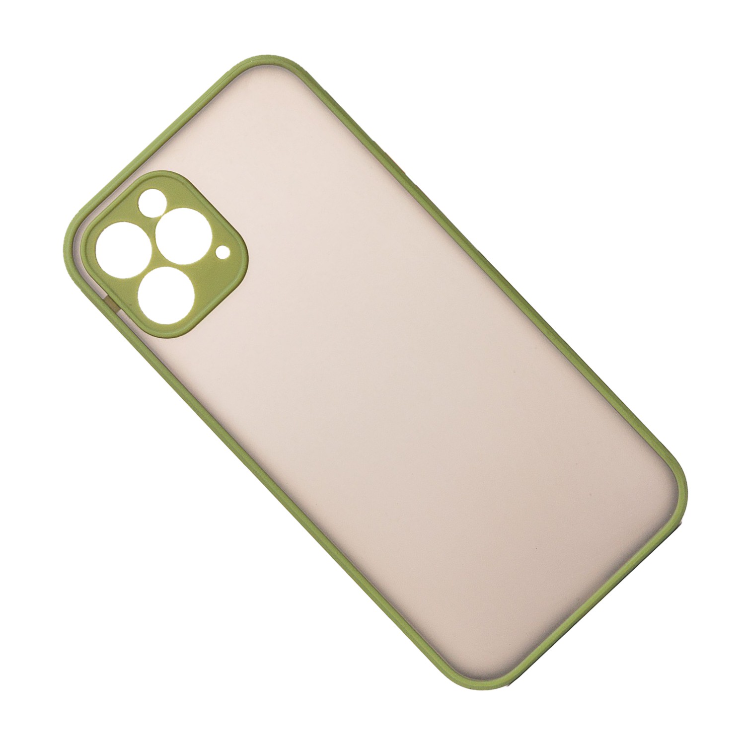 Чехол iPhone 12 Pro Max пластиковый с окантовкой <зеленый>