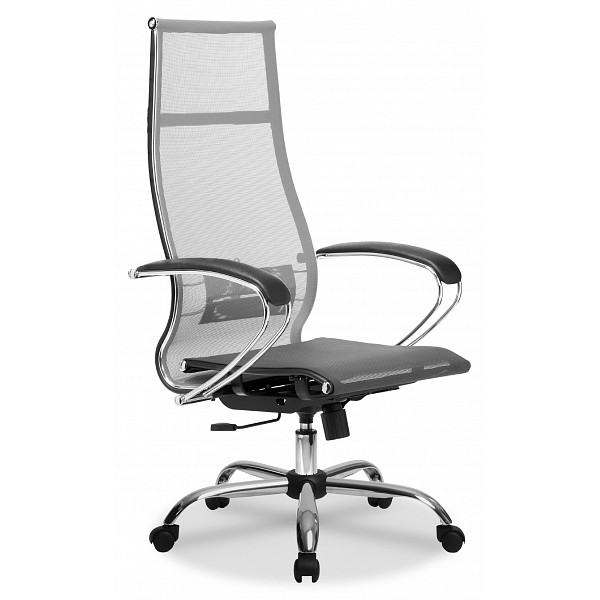 Кресло компьютерное МЕТТА-7(MPRU)/подл.131/осн.003 Серый/Серый