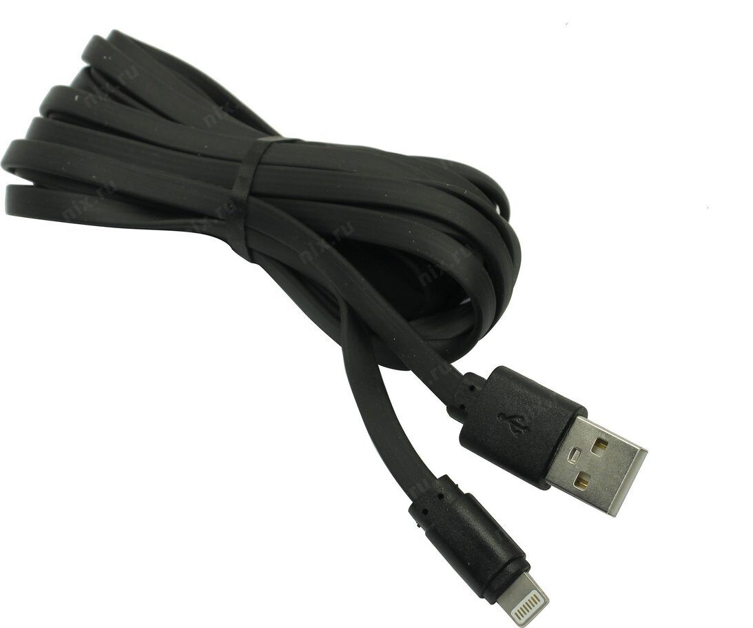 Дата-кабель SmartBuy USB - Lightning 3 м, черный