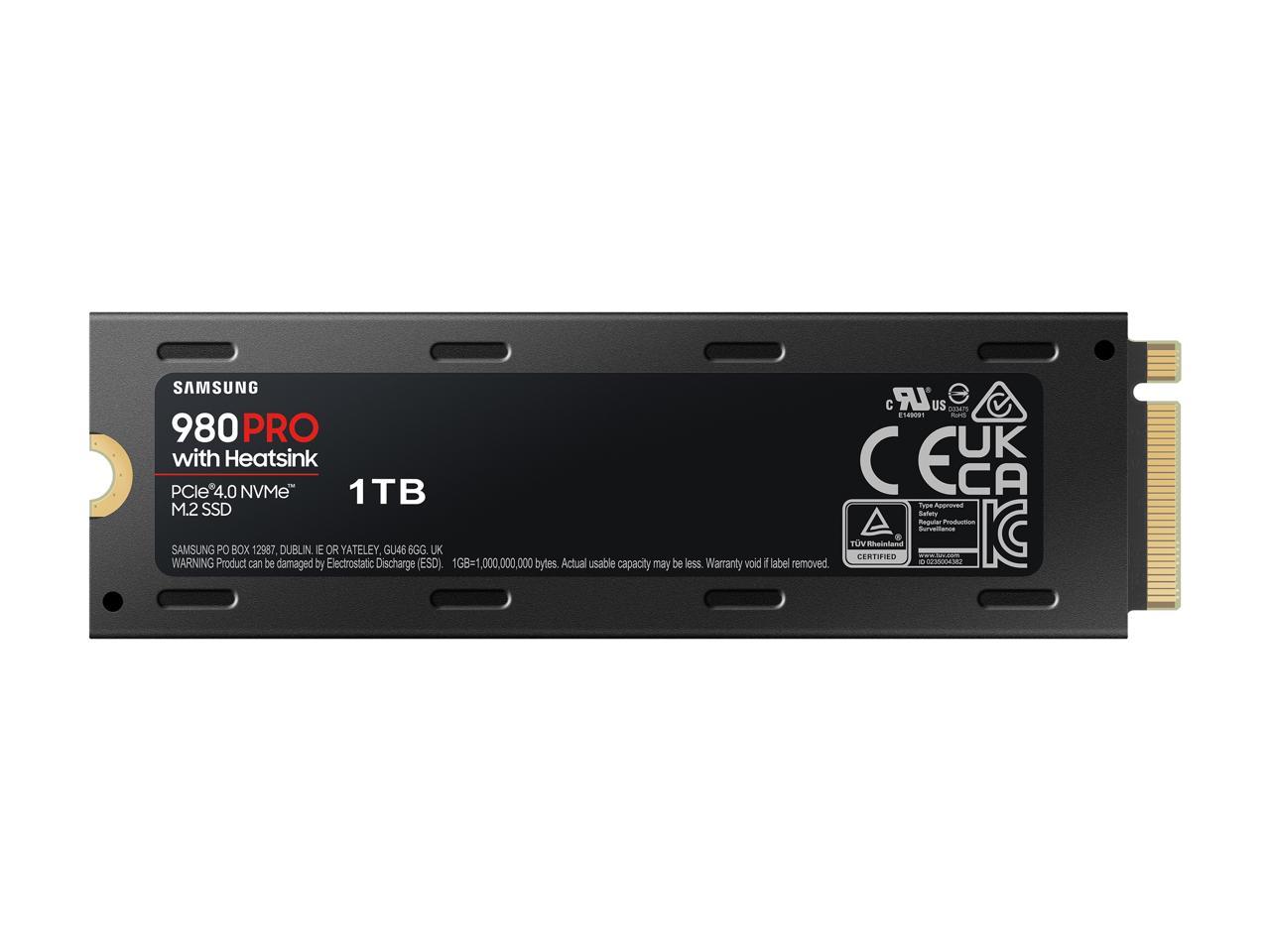 SSD накопитель Samsung 980 PRO M.2 2280 1 ТБ MZ-V8P1T0CW с радиатором подходит для PS5