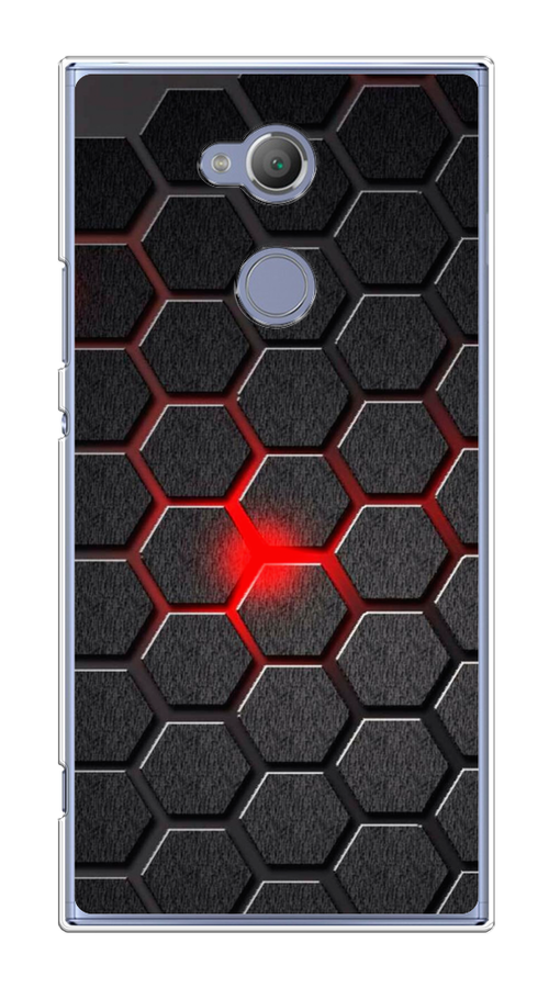 Чехол на Sony Xperia XA2 Ultra "Соты красные"